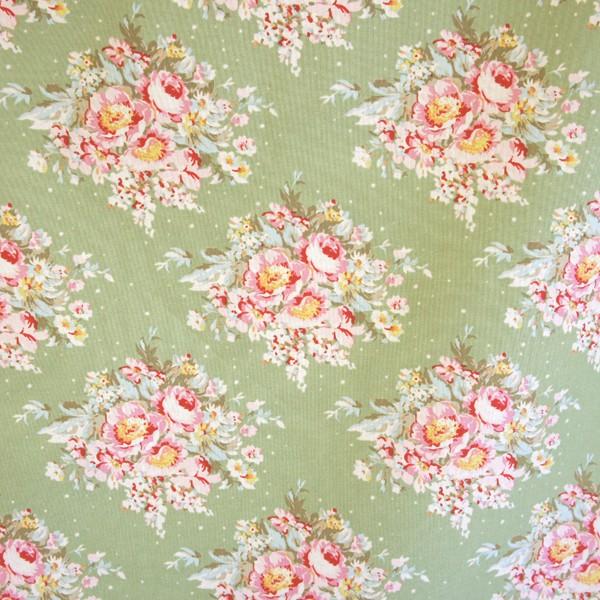 ティルダ Tilda 生地 幅約110cm×10cm単位 Summer Floral/Green ティルダ Tilda 生地 幅約110cm×10cm単位 Summer Floral/Green