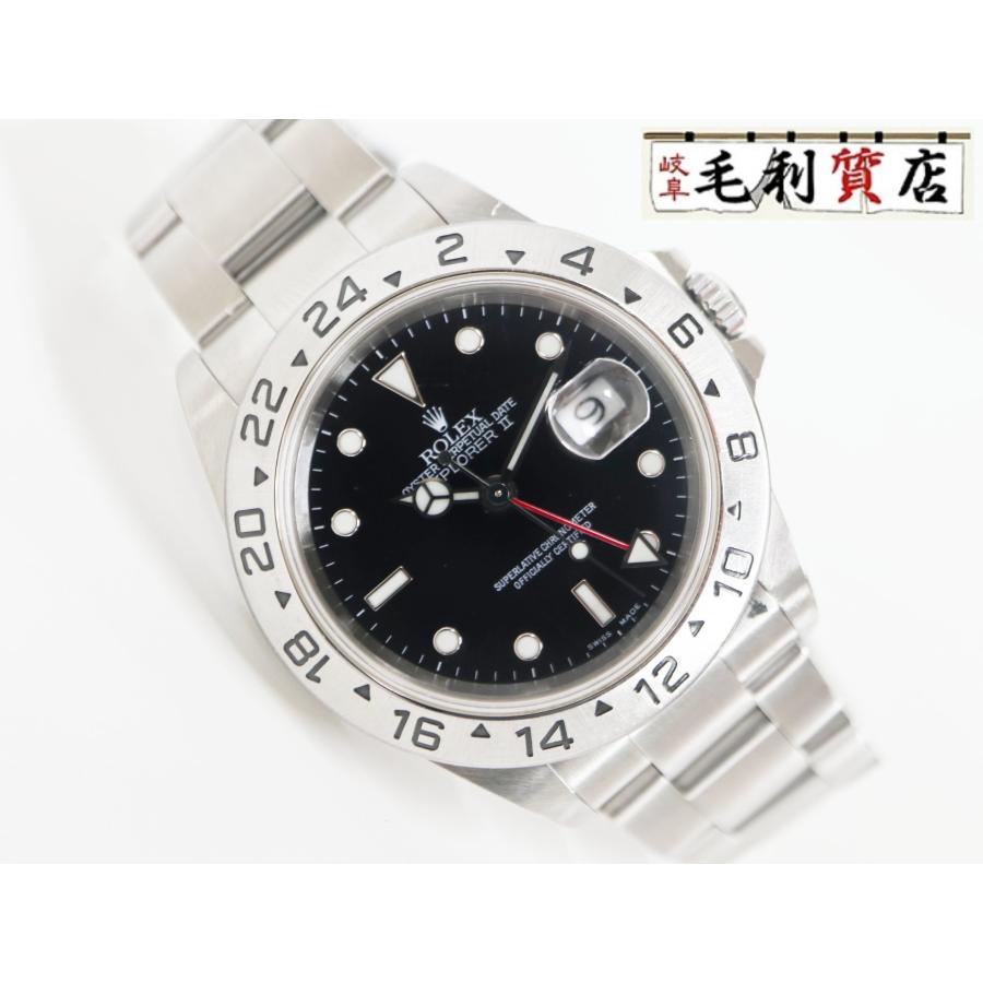 エクスプローラーII ロレックス ROLEX 16570 ブラック文字盤 P番 ステンレス 自動巻き メンズ【中古】時計 : 毛利質店 - 通販 - Yahoo!ショッピング