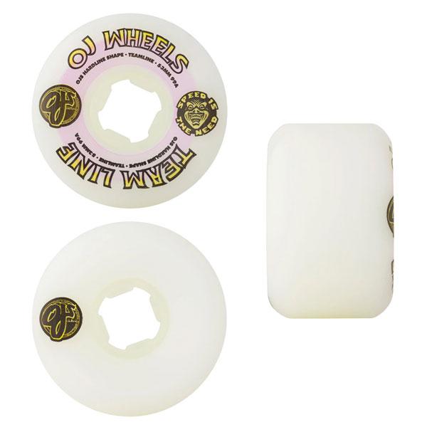 スケボー ウィール OJ WHEELS TEAM LINE 53mm 99A WHT/PPL/YEL OJウィール ...