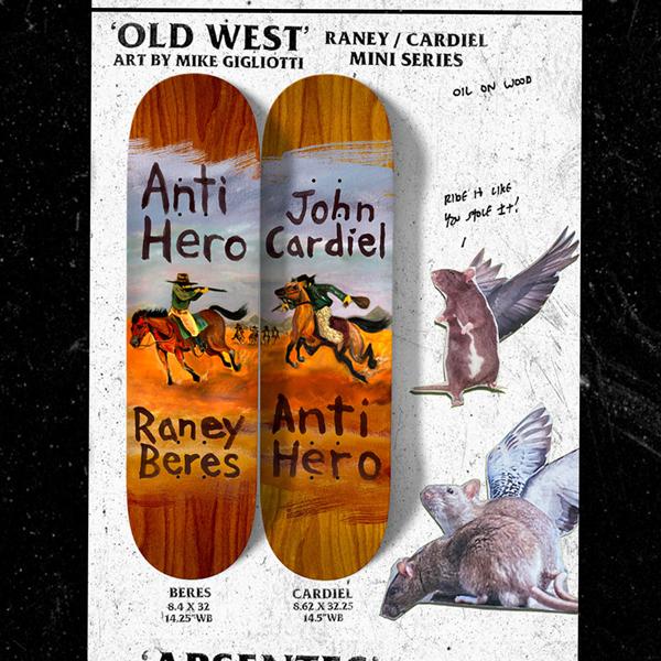 アンタイヒーロー デッキ ANTI HERO DECK CARDIEL OLD WEST' ART BY MIKE GIGLIOTTI 8. ...