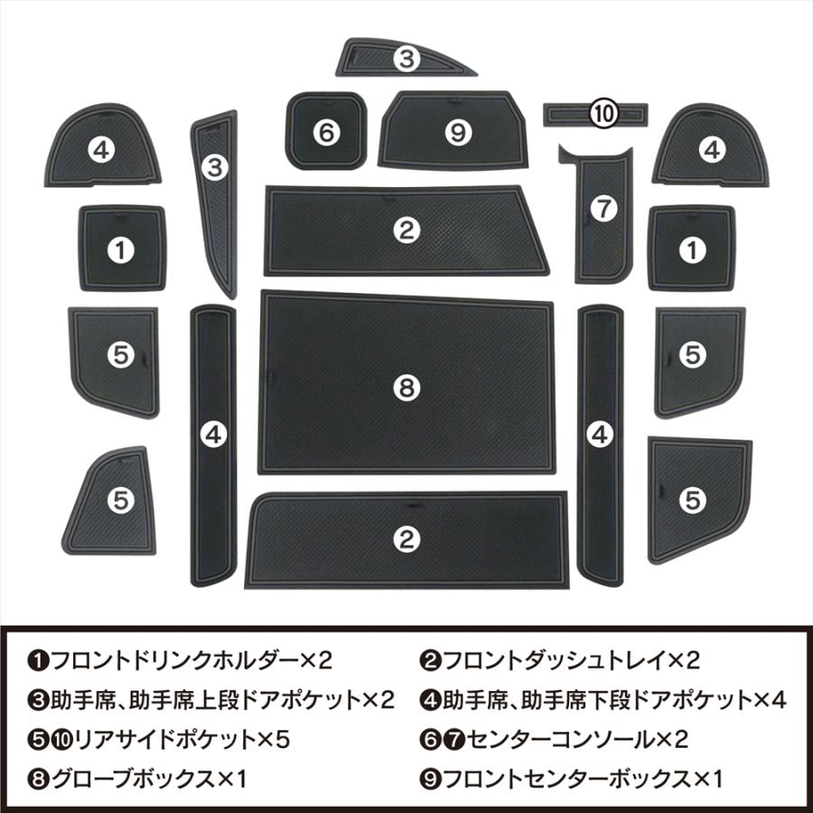 デリカミニ インテリアラバーマット 19P ドアポケットマット ゴムマット 滑り止め シート カスタム パーツ : NEXUS Japan ネクサスジャパン - 通販 - Yahoo!ショッピング