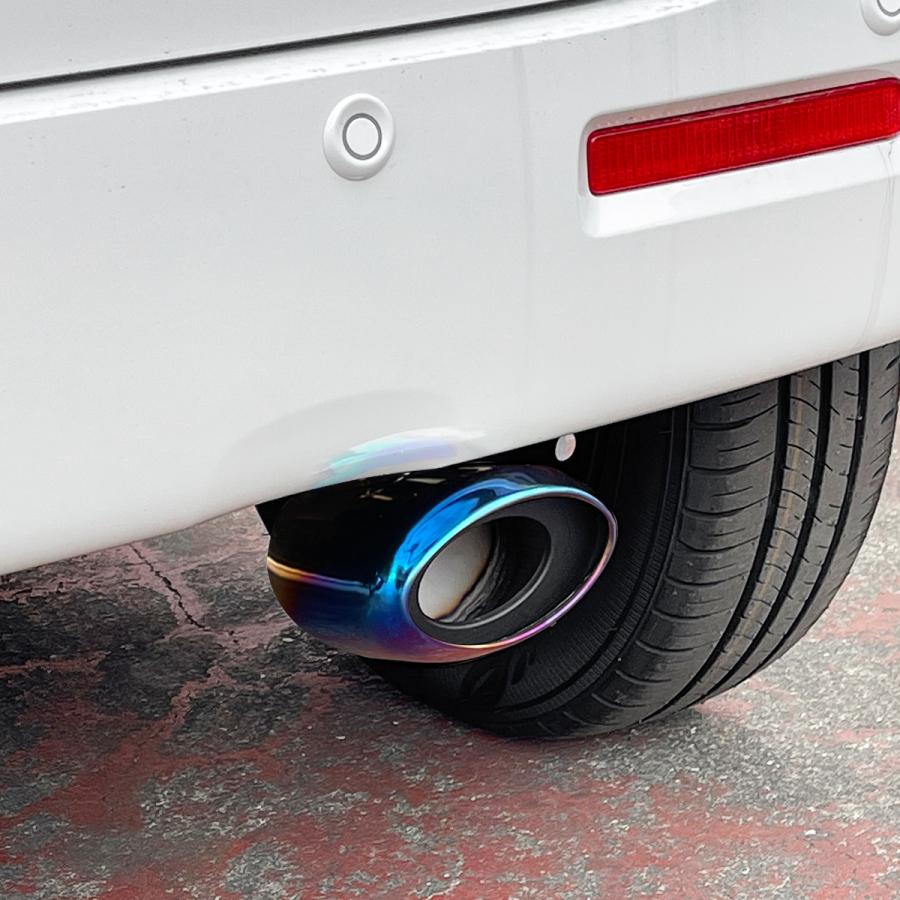 スペーシア カスタム ギア MK53S ベース MK33V マフラーカッター シルバー チタンブルー シングル オーバル パーツ アクセサリー メッキ : NEXUS Japan ネクサス ...