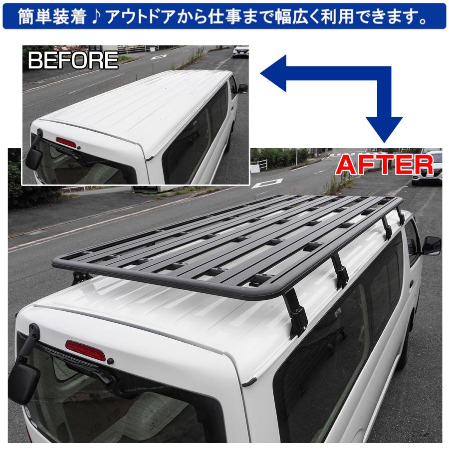 汎用 ルーフキャリア ルーフラック アルミ製 フラットタイプ 2750mm×1450mm おしゃれ カスタム パーツ 車中泊 外装 アクセサリー :RCRKHAN-B-RCRKHANBKT-0 ...