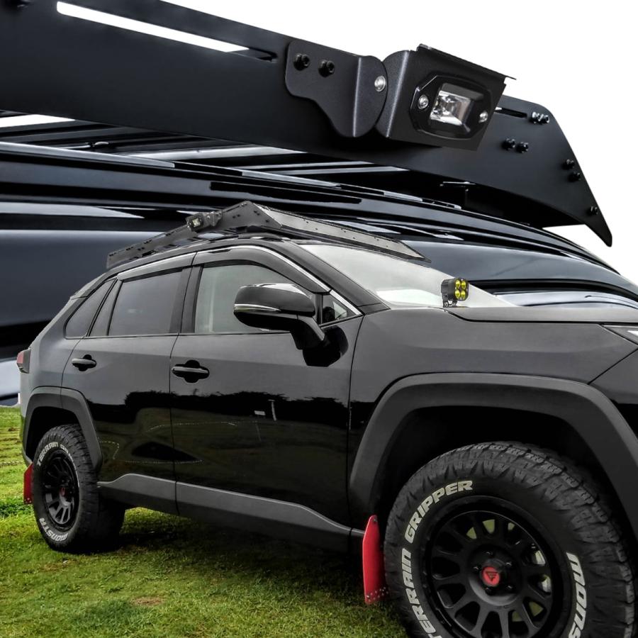 RAV4 PHV 50系 ルーフラックサイド LEDライト ブラケット ステー ワークライト ルーフキャリア カスタム パーツ アクセサリー 外装 (SALE-01) : NEXUS ...