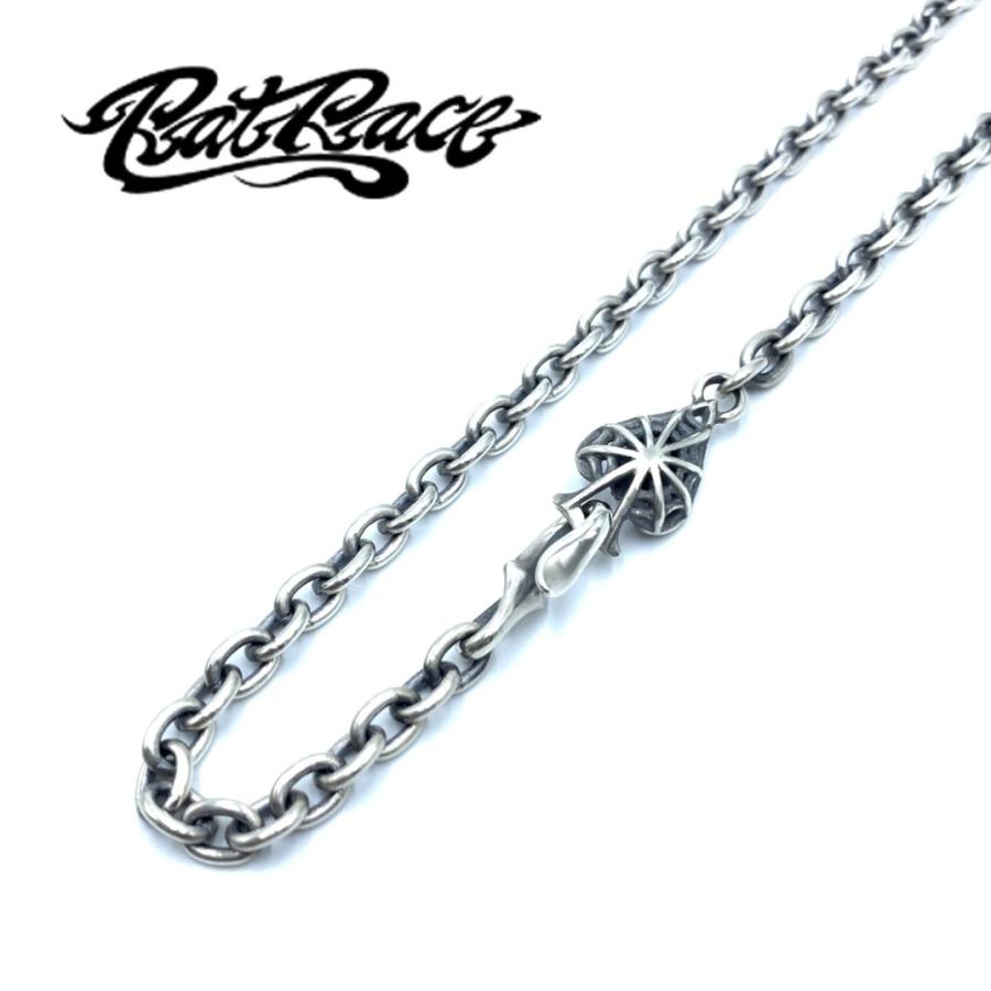 Rat Race サンプル投稿 シルバー RatRace SPADE SW&HOOK NECK CHAIN スペード スパイダーウェブ スカル ...