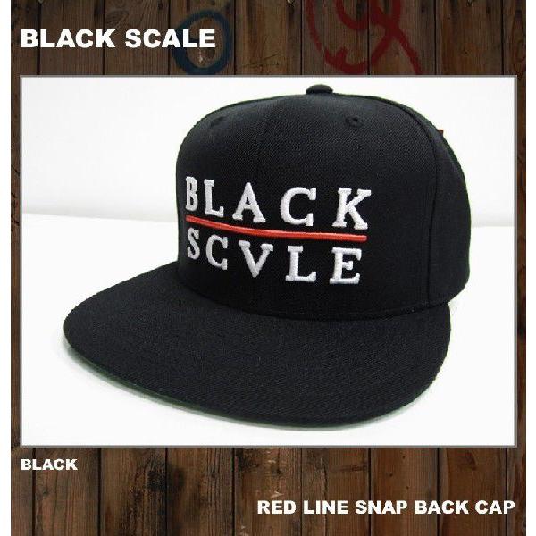 BLACK SCALE（ブラックスケール） RED LINE SNAPBACK CAP スナップバック SNAP BACK メンズ ...