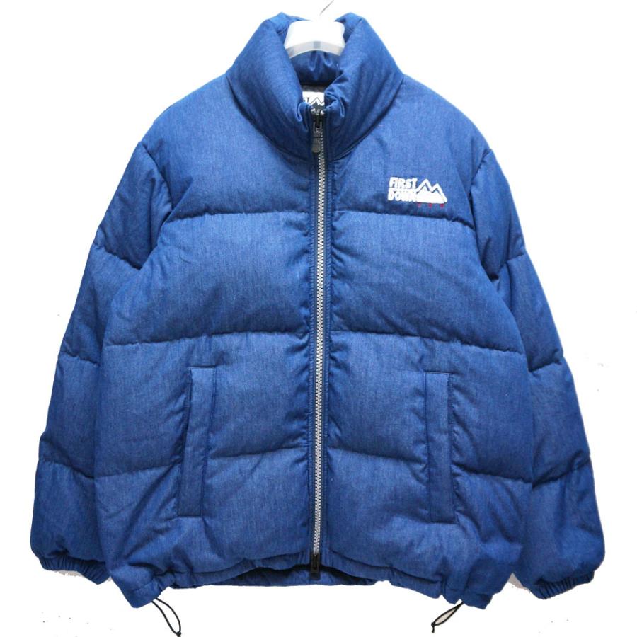 FIRST DOWN ファーストダウン デニムダウンジャケット DENIM BUBBLE JACKET バブルジャケット インディゴ ...