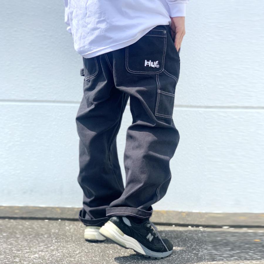 HUF ハフ ペインターパンツ FRENEMIES PAINTER PANT ダック ロングパンツ ワークパンツ ブラック 黒 BLACK ...