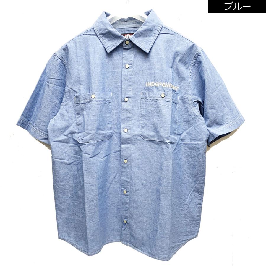 INDEPENDENT TRUCK COMPNY 全2色 インディペンデントトラックス TRUCKS ワークシャツ 半袖シャツ ...