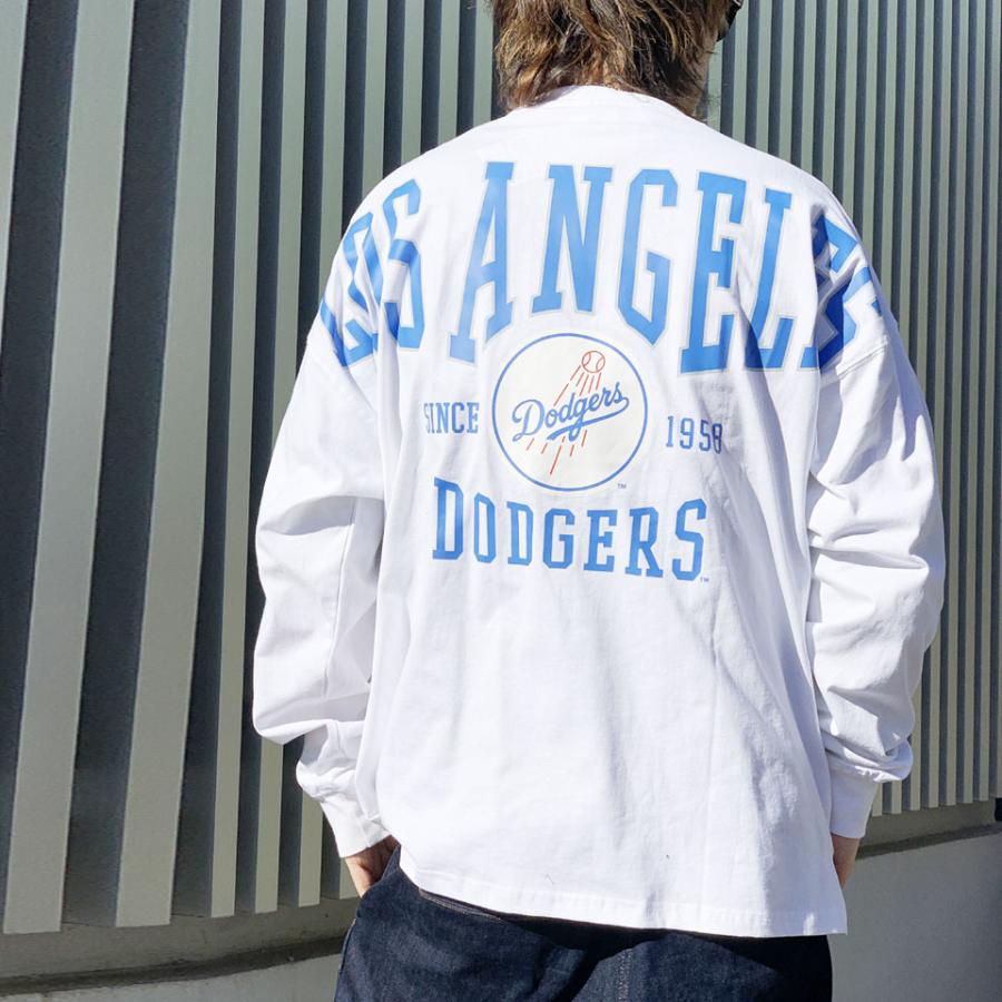 MLB 全3色 メジャーリーグベースボール ロンT BACK LOGO LS Tee ジャース DODGERS ホワイトソックス WHITE ...