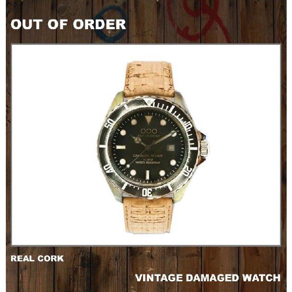 OUT OF ORDER [アウトオブオーダー] VINTAGE DAMAGED WATCH 腕時計 / リアルコルク REAL CORK ...