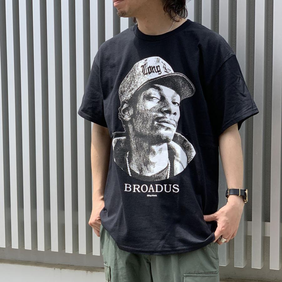 全2色 ラップアタック RAP ATTACK Tシャツ BROADUS S/S Tee SNOOP DOGG スヌープドッグ ホワイト 白 WHITE ブラック 黒 BLACK ラップTシャツ ...