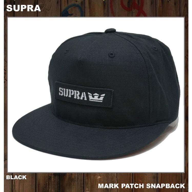 SUPRA FOOTWEAR スープラ スナップバック MARK PATCH SNAPBACK ブラック 黒 BLACK : Mr-vibes ...