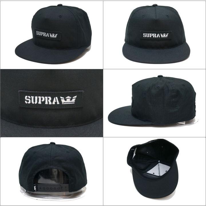 SUPRA FOOTWEAR スープラ スナップバック MARK PATCH SNAPBACK ブラック 黒 BLACK : Mr-vibes ...