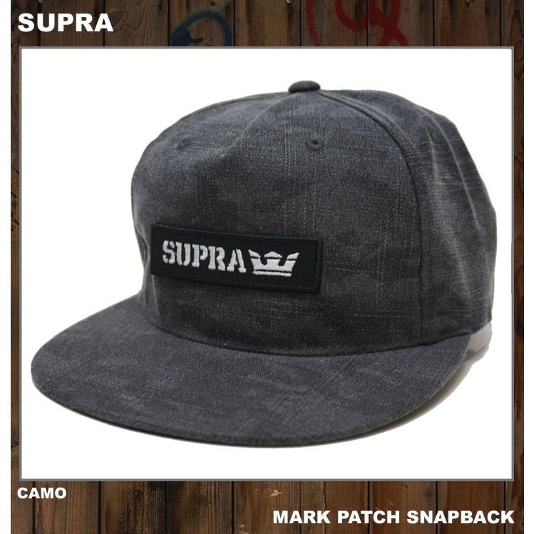SUPRA FOOTWEAR SUPRA スープラ スナップバック MARK PATCH SNAPBACK カモフラージュ ブラック 黒 ...