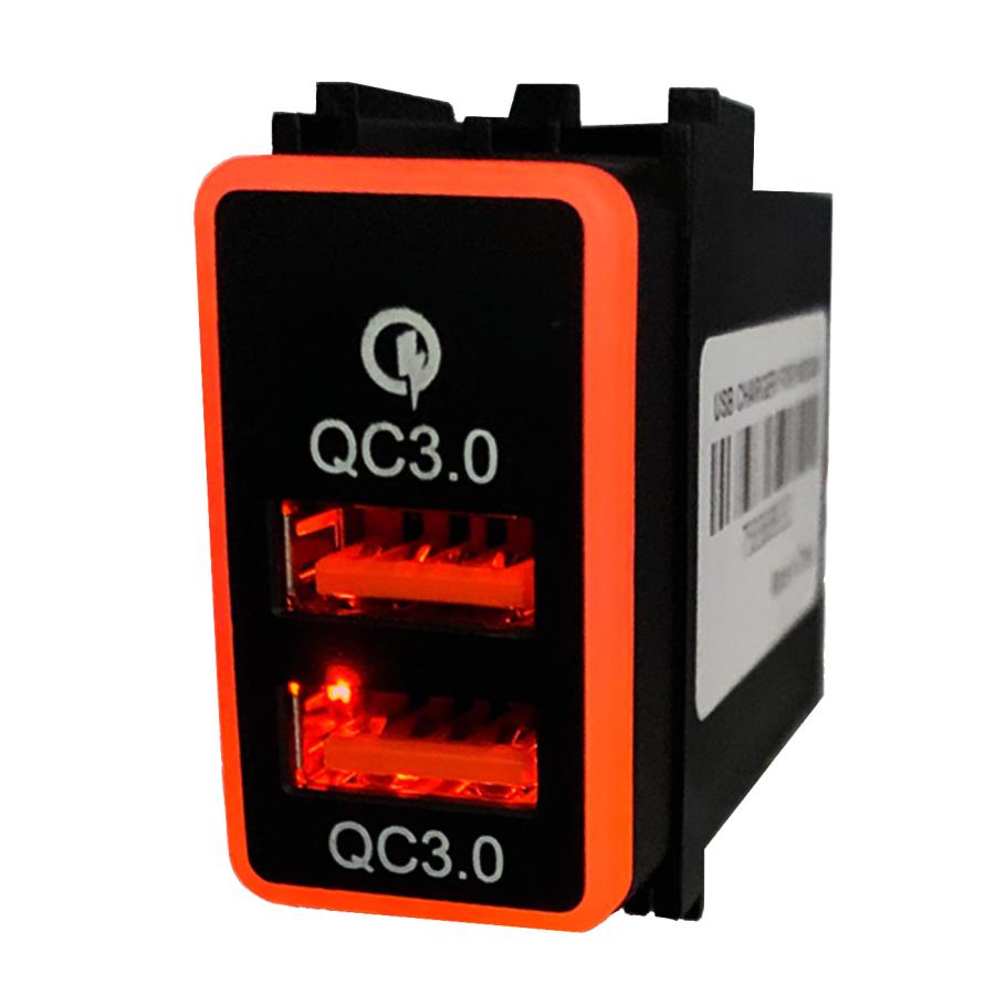 キューブ Z11 Z12 USBポート 増設 車 日産 埋め込み ソケット Aタイプ LED イルミネーション QC3.0 2ポート 2口 1個 : ヴォーグ - 通販 - Yahoo!ショッピング