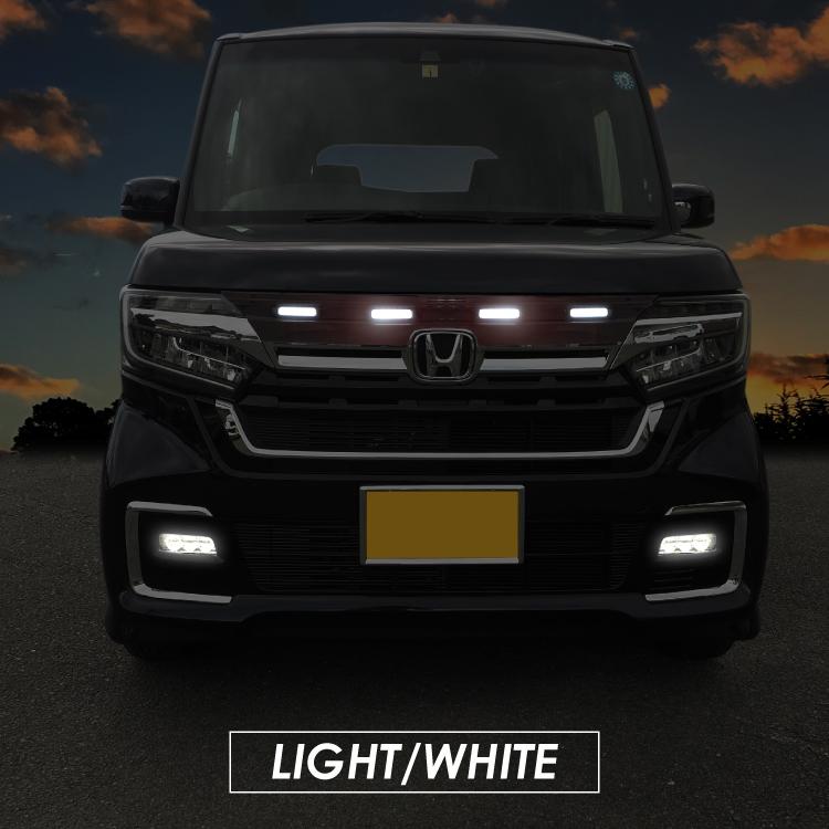 NBOX N-BOXカスタム 後期 JF3 JF4 フロントグリル アッパーカバー LED グリルカバー : かりゆし730 - 通販 - Yahoo!ショッピング