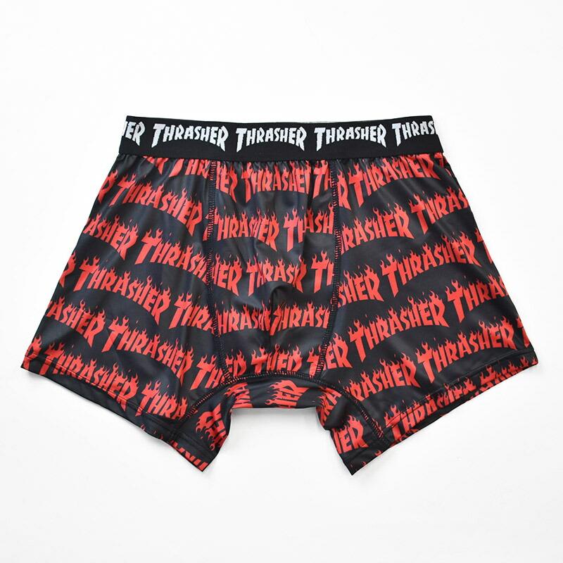 THRASHER スラッシャー Flame Logo boxer pants TH-BX007 ボクサーパンツ パンツ ファイヤー ロゴ 総柄 ...