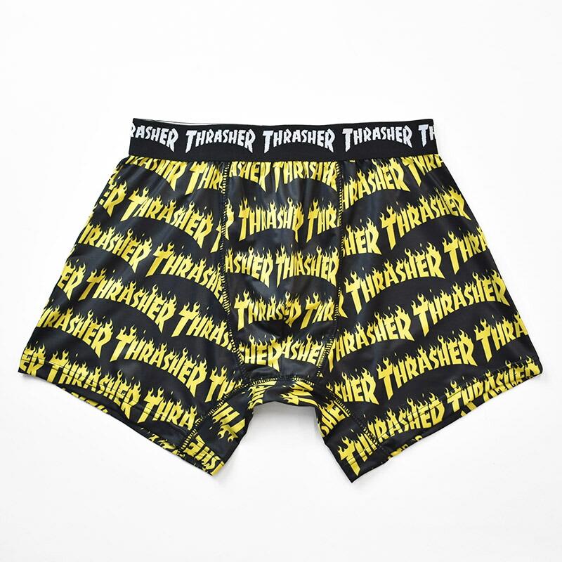 THRASHER スラッシャー Flame Logo boxer pants TH-BX007 ボクサーパンツ パンツ ファイヤー ロゴ 総柄 ...