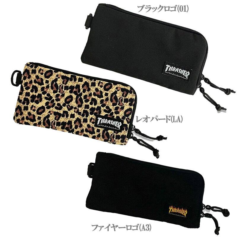 THRASHER スラッシャー long wallet THR-009 ロングウォレット カードケース コインケース ロゴ カラビナ ...