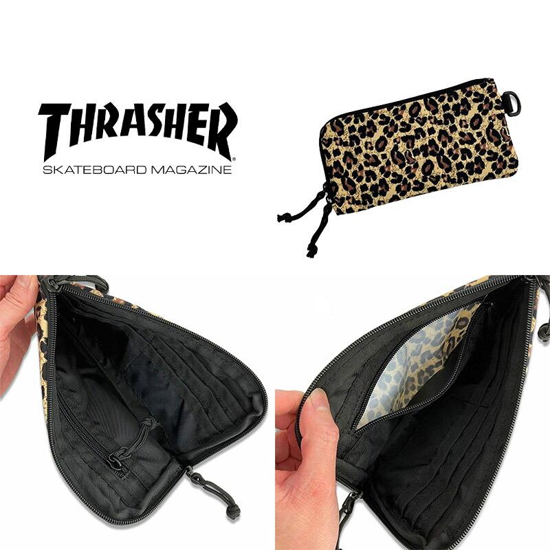 THRASHER スラッシャー long wallet THR-009 ロングウォレット カードケース コインケース ロゴ カラビナ ...