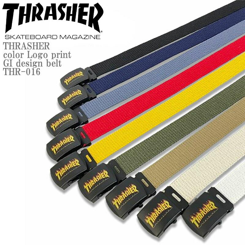 THRASHER スラッシャー color Logo print GI design belt THR-016 カラーロゴプリントGIデザイン ...