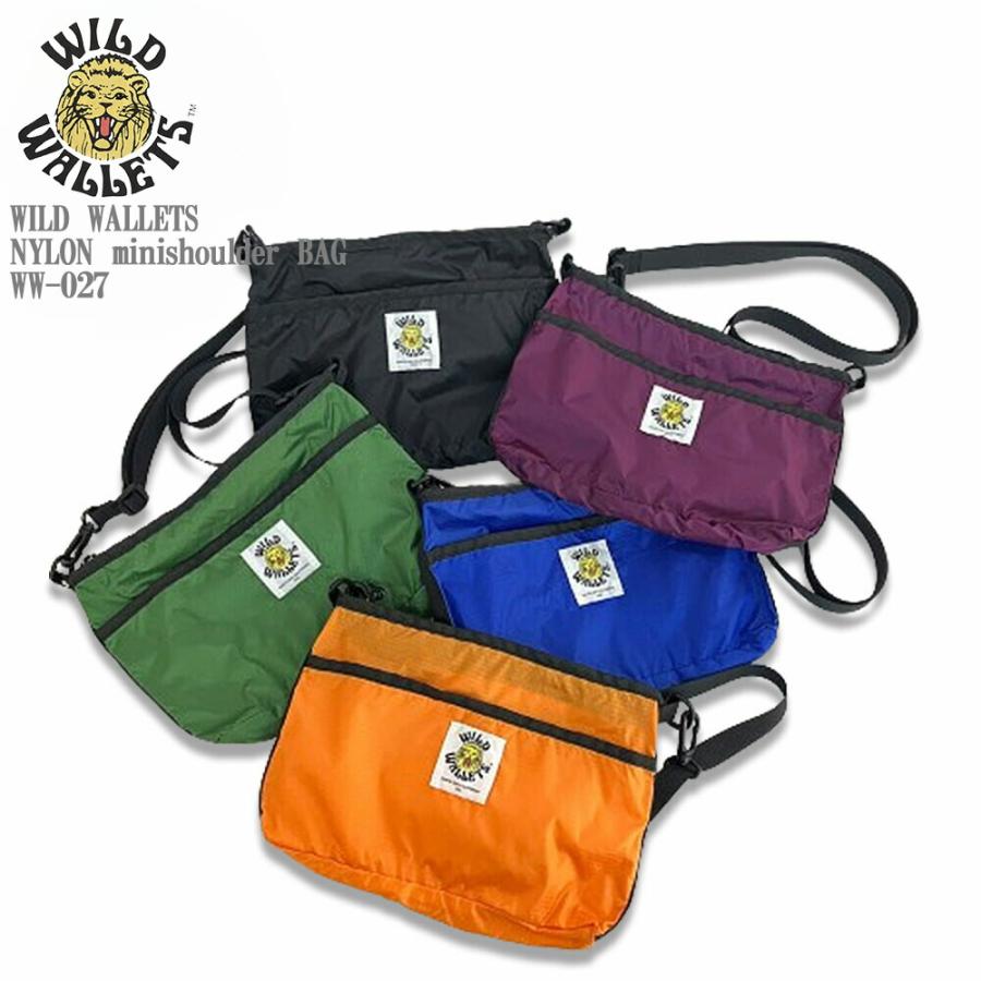 WILD WALLETS ワイルドウォレット NYLON minishoulder BAG WW-027 ワンポイント ミニショルダーバッグ ...