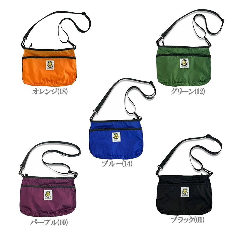 WILD WALLETS ワイルドウォレット NYLON minishoulder BAG WW-027 ワンポイント ミニショルダーバッグ ナイロン ブラック パープル グリーン ブルー ...