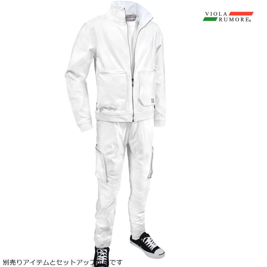 VIOLA rumore ヴィオラルモーレ ビオラ カーゴパンツ リブ付き ジャガード ハーフリブ ボトム mens メンズ(ホワイト白) 42115 : BLACK VARIA - 通販 ...