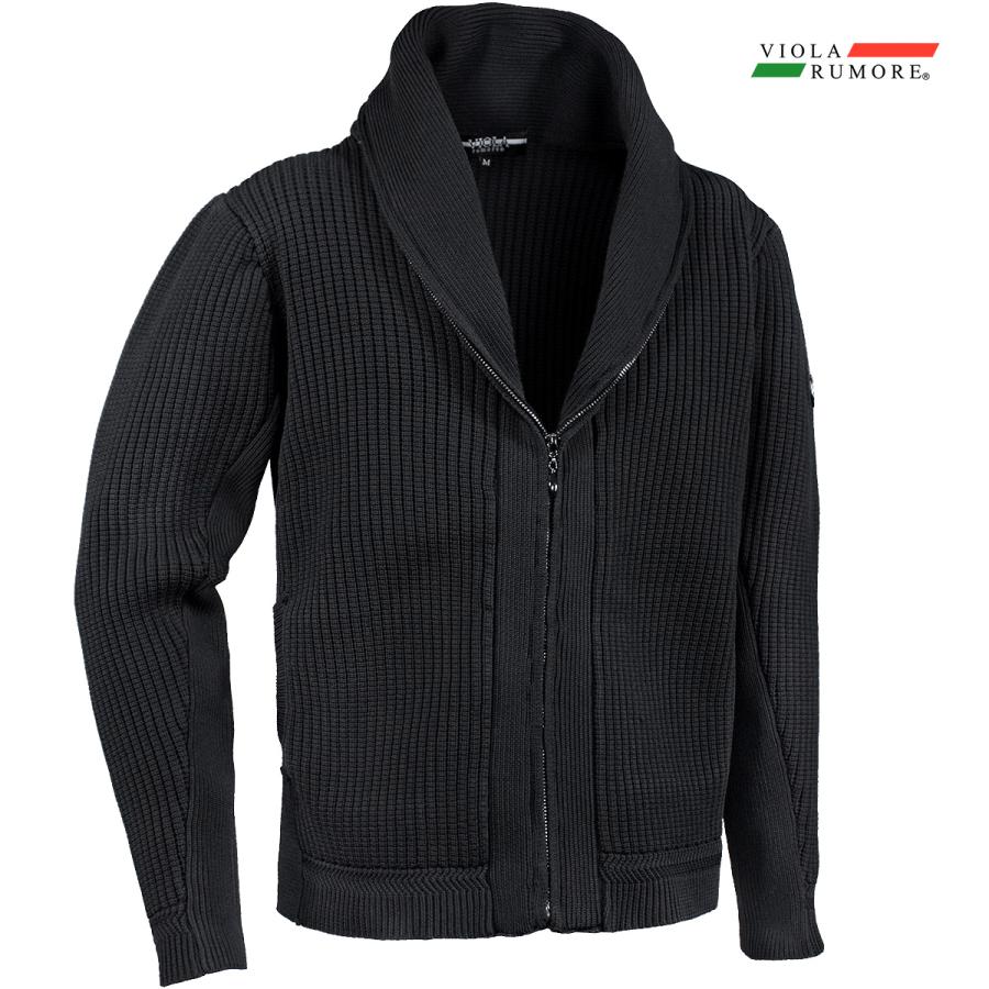 VIOLA rumore ヴィオラルモーレ ビオラ ニット カーディガン ショールカラー リブ編み ライトアウター ジャケット 長袖 メンズ ...
