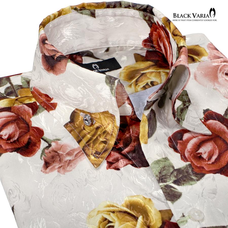 BLACK VARIA（ブラックバリア） サテンシャツ ドレスシャツ スキッパー