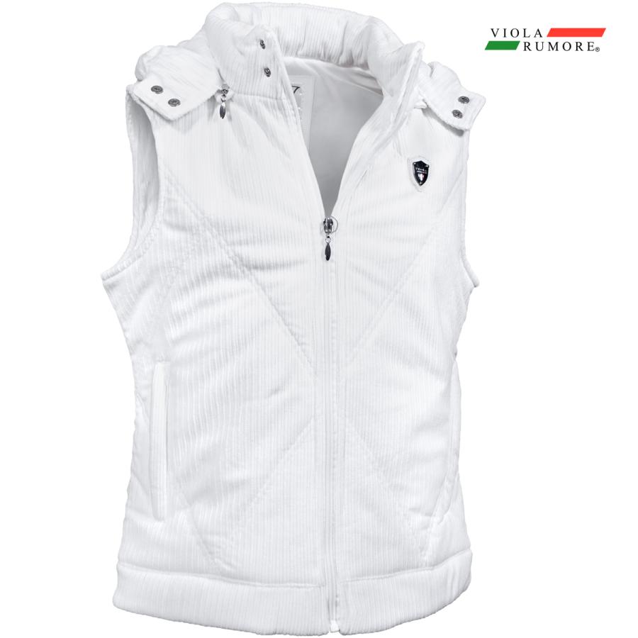 VIOLA rumore ヴィオラ ビオラ 中綿ベスト パーカー ストライプ起毛 メンズ アウター フルジップベスト ファッション(ホワイト白) 62104 VIOLA rumore（ヴィオラ ルモーレ） ビオラ 中綿ベスト パーカー