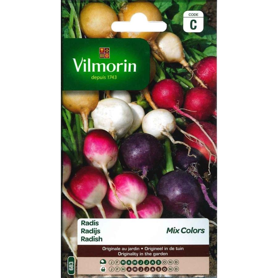 【フランスの野菜の種】Vilmorin社 カラフルラディッシュ・Radis Mix colors [V-Radish683] : ミセス ...