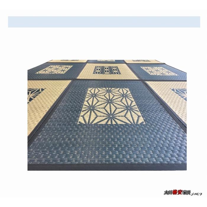 紋織 コンパクト ラグ 麻の葉 200×200 いぐさ 調湿 畳める 国産新生活 一人暮らし 体育祭 遠足 GW アパート マンション : 大川家具ショップ - 通販 - Yahoo!ショッピング