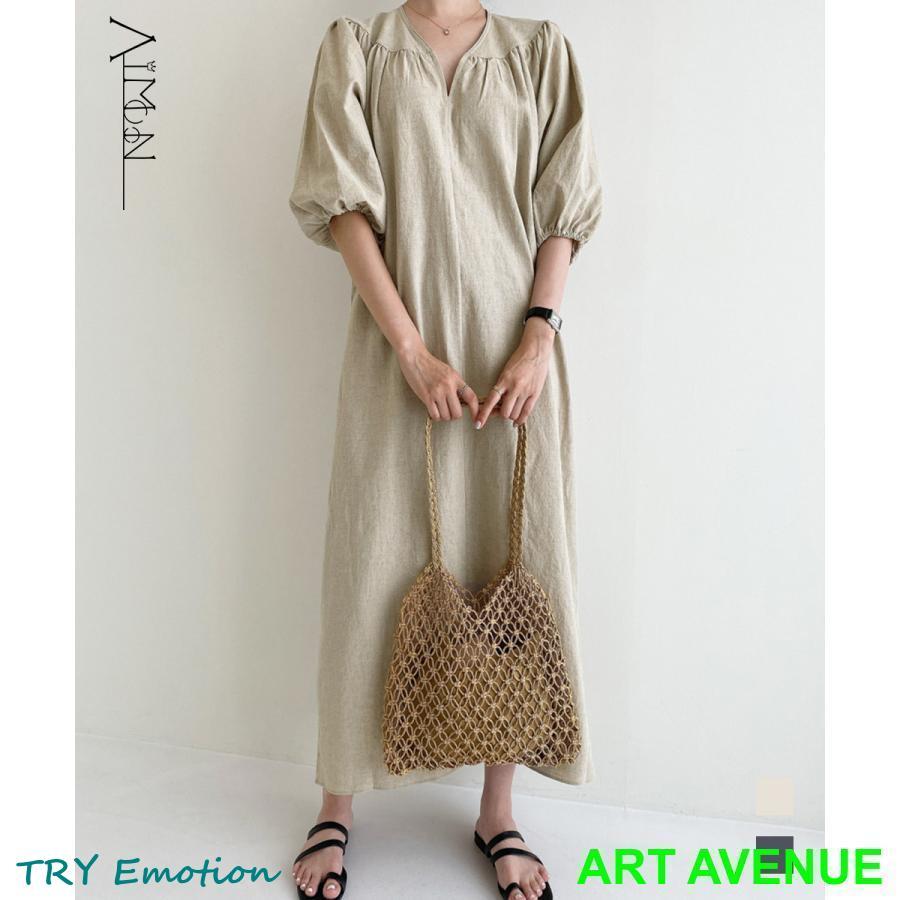 リネンワンピース ナチュラル マキシ : hh0604-i501 : TRY Emotion - 通販 - Yahoo!ショッピング