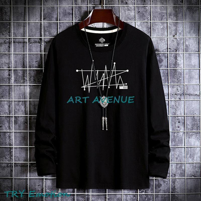 Tシャツ メンズ 長袖 カットソー 綿 クルーネック ブラウス インナー プリント 無地 ゆったり 大きいサイズ 体型カバー スポーツ 秋服 ...