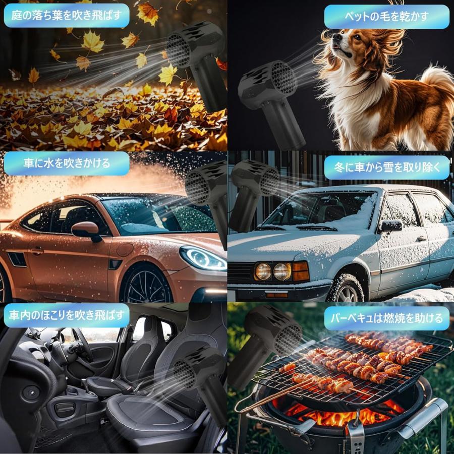 X6mini/X64/X64PRO ミニ 暴力ターボファン 車用バイオレント ブロワー ターボジェットファン 64mm ダクトファンブラシレスモーター送風機 風速66m/s 4000mAh ...