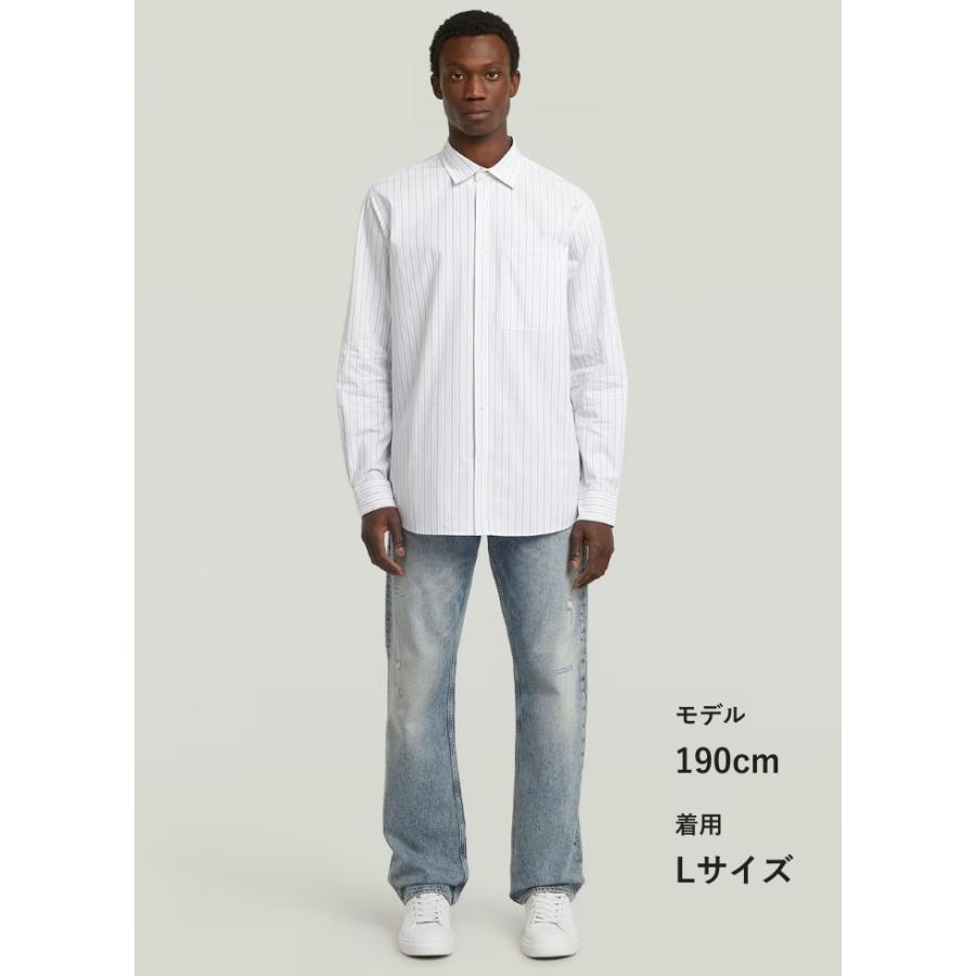 G-STAR RAW G-STAR ジースター 長袖シャツ ストライプ ポケット (D28117-E296) メンズファッション ブランド ...
