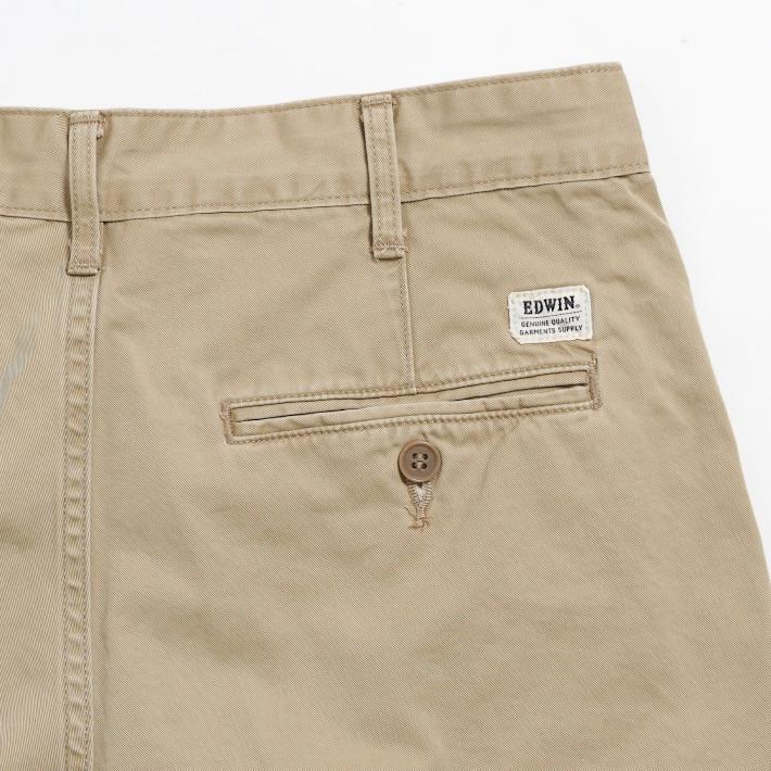 KHAKIS EDWIN エドウィン チノパンツ タックテーパードチノ (K0705) メンズファッション ブランド : M’S ...