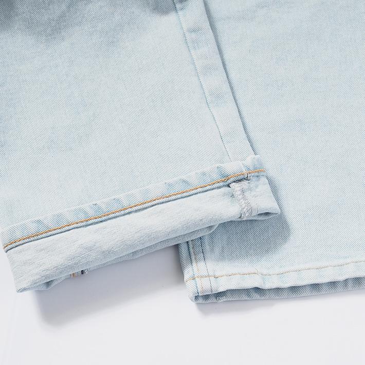 INTERNATIONAL BASIC EDWIN エドウィン 403 ふつうのストレート ジーンズ デニムパンツ 綿100% 日本製 ブリーチ (E403-79) メンズファッション ...