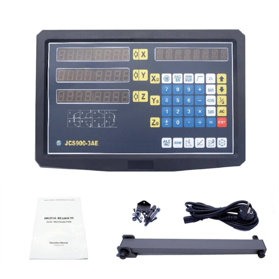 フライス 旋盤 ボーリング グラインダーマシン キット 3軸 デジタル リニアスケール 100〜1000ミリメートル ha0103 ...