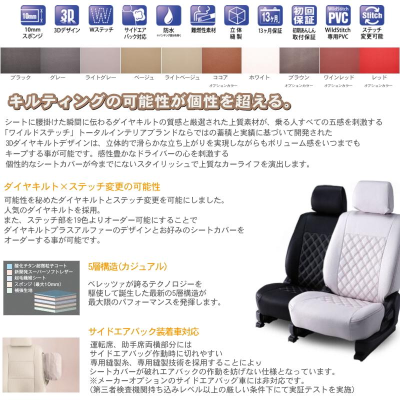 Bellezza ヴォクシー[ZRR80G/ZRR80W/ZRR85G/ZRR85W][H29/7-R3/12]品番T080・ベレッツァ ワイルドステッチシートカバー 初回取付破損保証付き ...