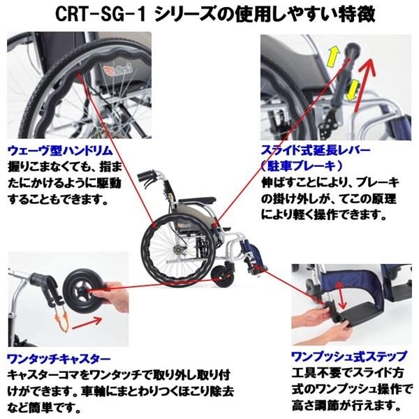 ミキ 車椅子 軽量 コンパクト CRT-SG-1 折りたたみ 自走用 ノーパンクタイヤ ワンタッチキャスター : エムズハウスYahoo!店 - 通販 - Yahoo!ショッピング