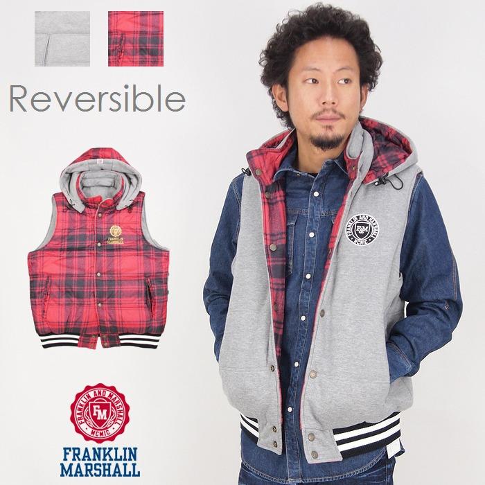 【セール 40％OFF】フランクリン マーシャル FRANKLIN & MARSHALL ジャケット ナイロン ベスト リバーシブル アウター ...