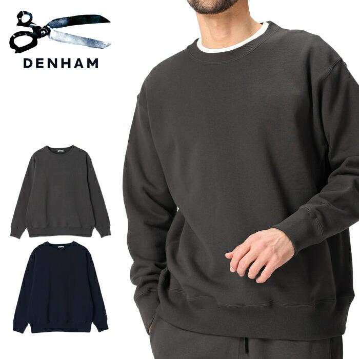 デンハム DENHAM トレーナー スウェット クルーネック 刺繍 ロゴ ワンポイント シンプル アメカジ メンズ 国内正規品 01-24-01-60-660/01-24-01-60-661 ...