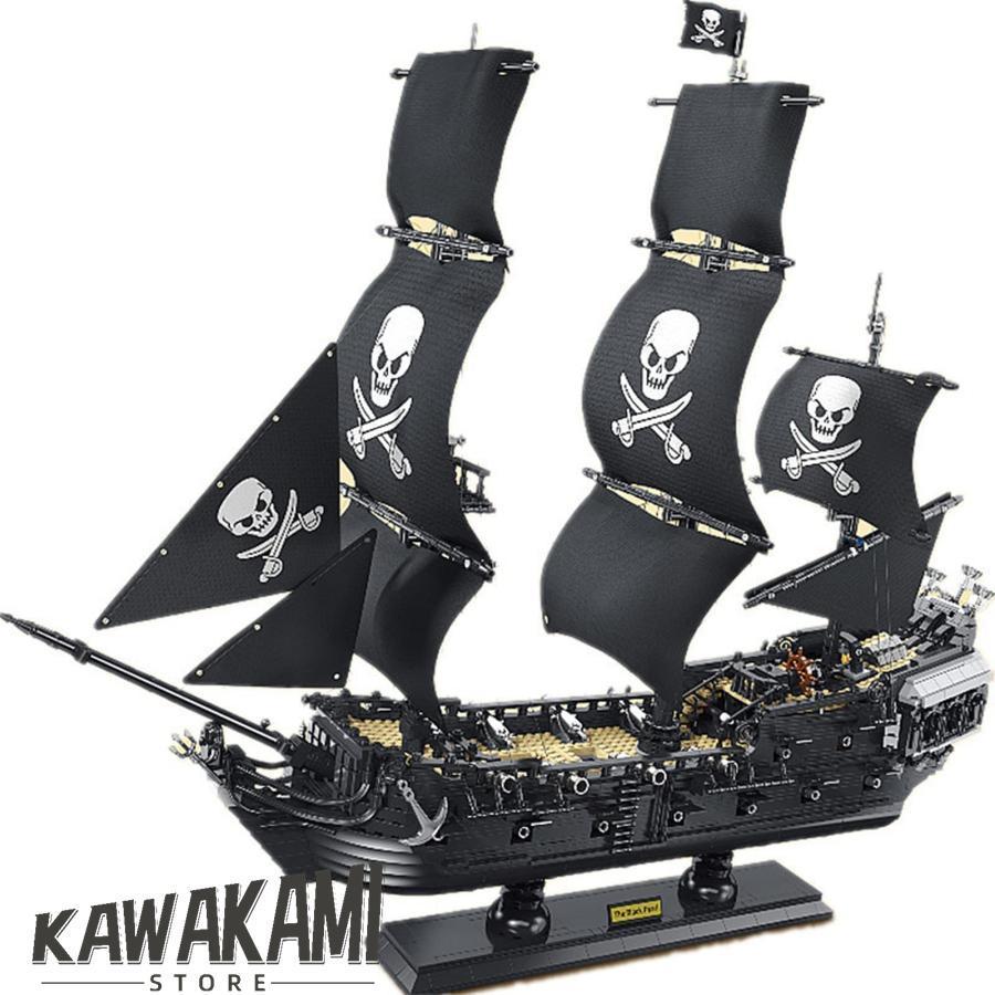 海賊船ビルディングブロック3423個 ブラックパール海賊船モデルキット、ナノビルディングブロック建設玩具収集可能なモデルセット、と互換性があります : p2123073102a0 : MSK1 ...