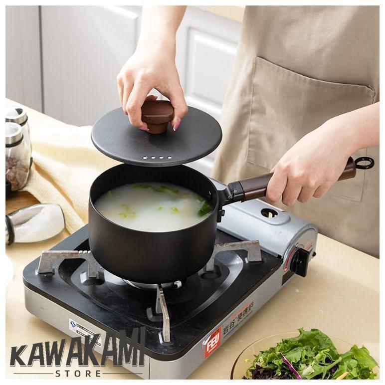 片手鍋 鍋 16cm IH・ガス対応 手作り鉄鍋 鍋蓋付 鉄製 洗いやすい ブラック : MSK1ストア - 通販 - Yahoo!ショッピング