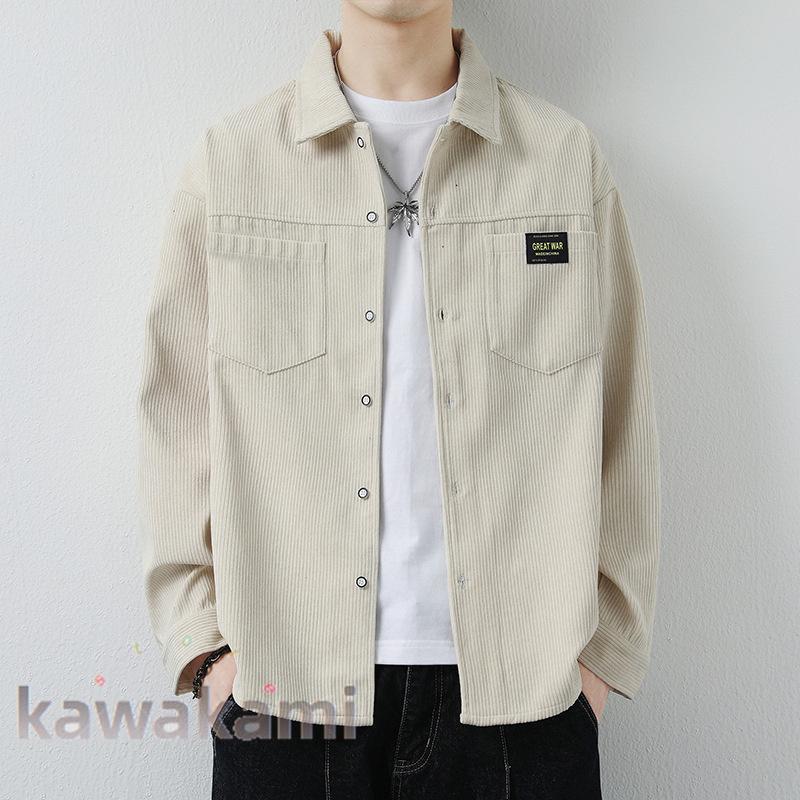 シャツ メンズ 長袖 シャツジャケット コーデュロイ ビッグシルエット ジャケット アウター : p21581332cad6 : MSK1ストア - 通販 - Yahoo!ショッピング