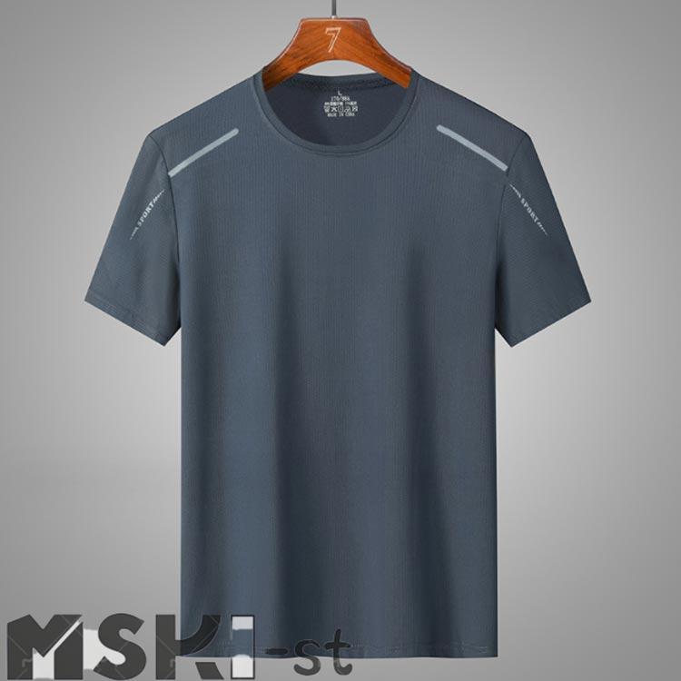 クールコア 半袖 Tシャツ 接触冷感 夏用 涼しい トップス クルーネック 吸汗速乾 UVカット メンズ メッシュ スポーツ 作業服 作業着 ランニン : MSK1ストア - 通販 ...