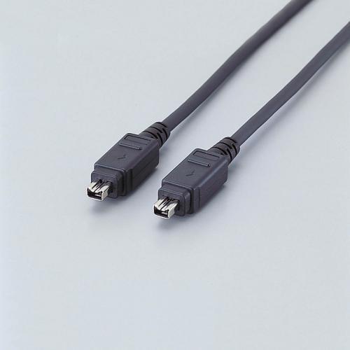 エレコム IEEE1394 FireWireケーブル 400 ( i.LINK・DV ) 4pin-4pin 1.0m ブラック IE-441BK IEEE1394ケーブル 送料無料 ...